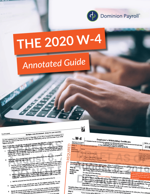2020 W-4 Annotated Guide